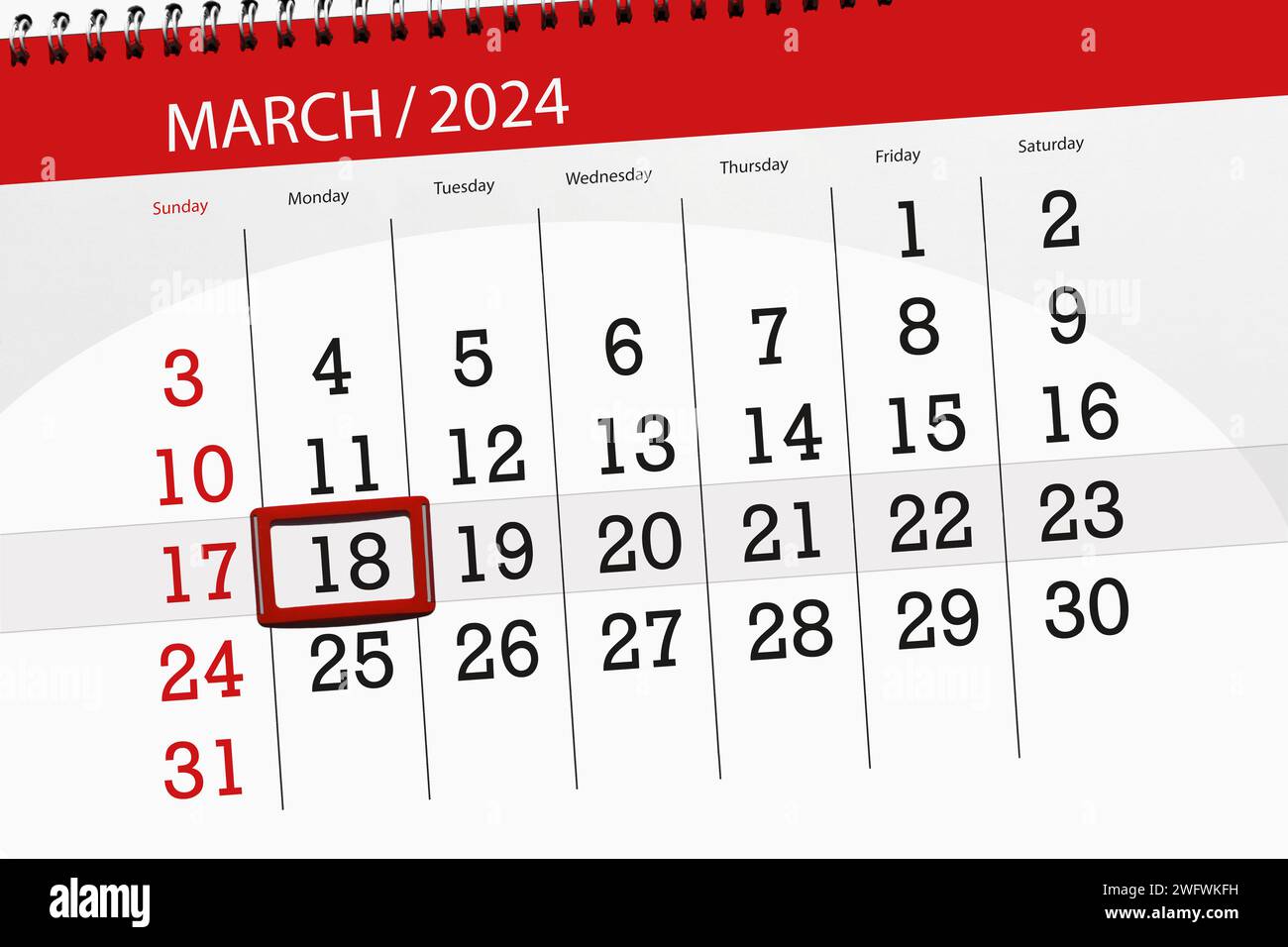 Calendar 2024, deadline, day, month, page, organizer, date, March ...