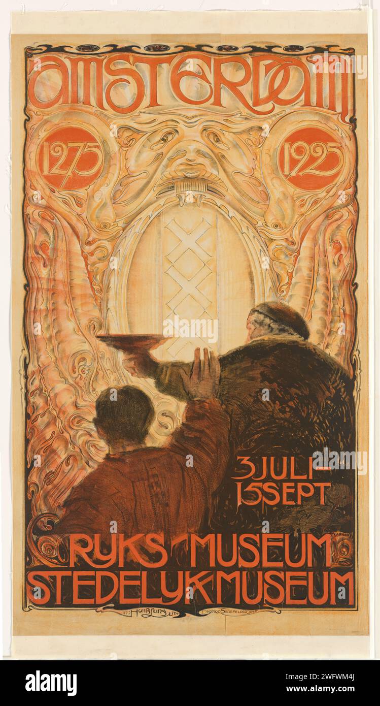 Poster for the Amsterdam 1275-1925 exhibition, 1925 poster. print ...