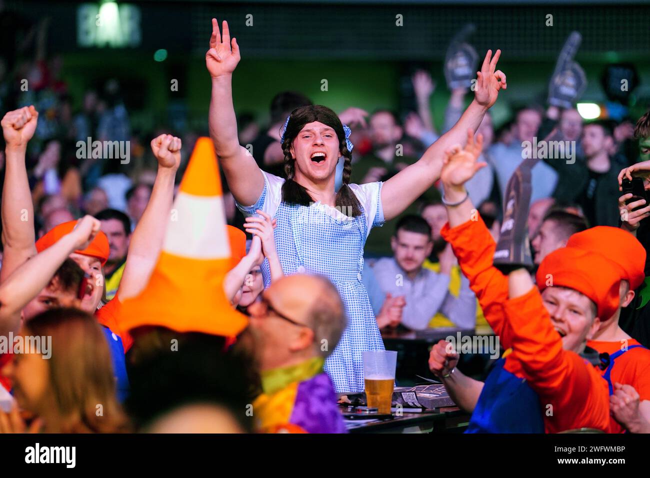 A general view of darts fans during night one of the 2024 BetMGM ...