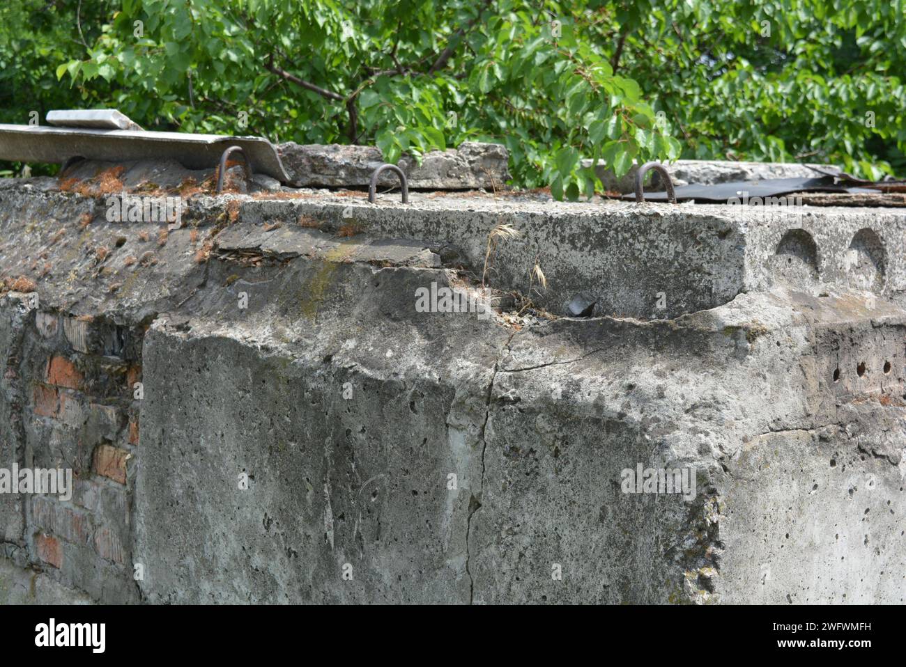Old grey building materials, grey cement building structure, concrete ...