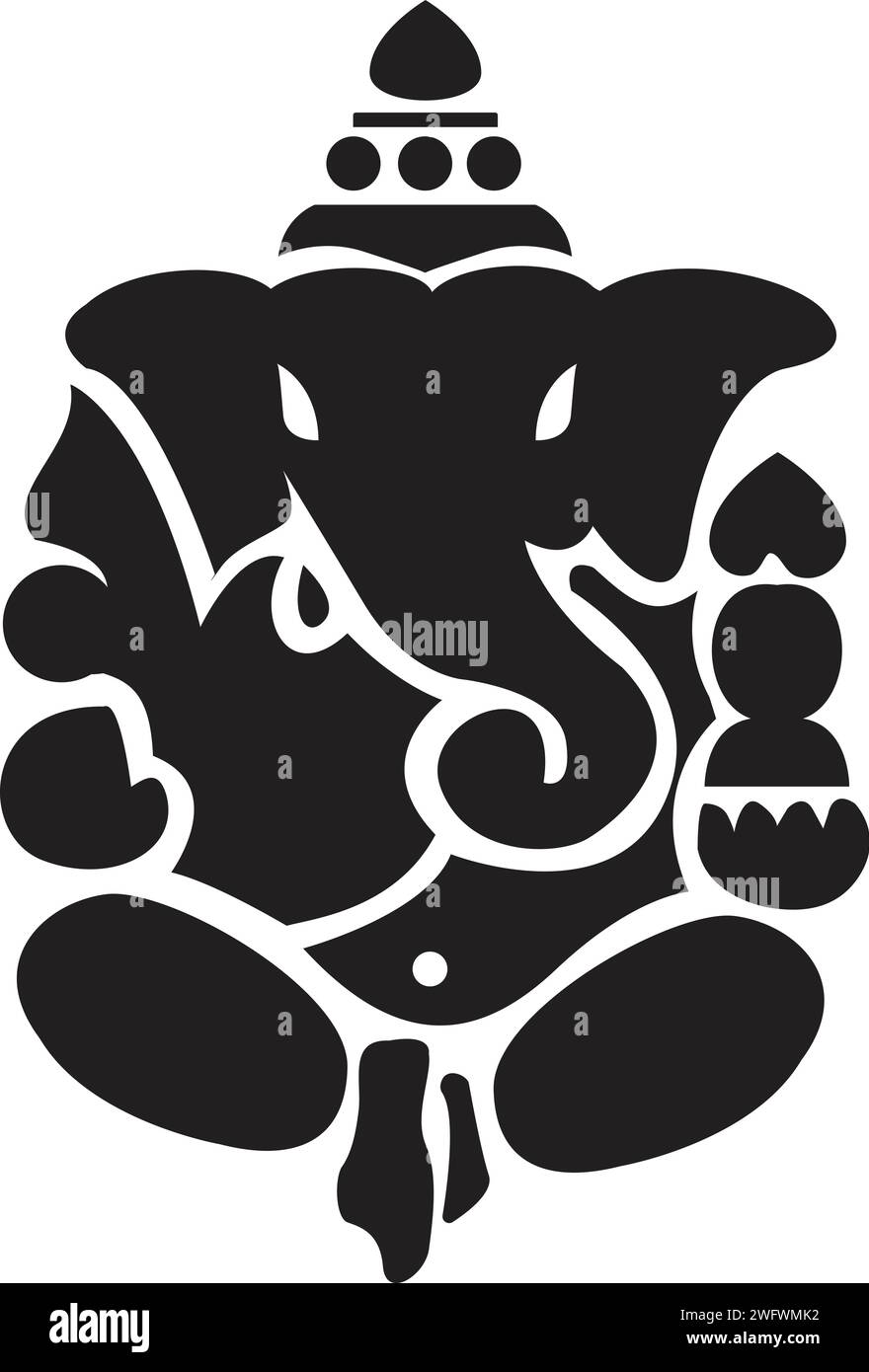 Lord ganesha vector illustration, Ganesh chaturthi, Ganesh icon in ...