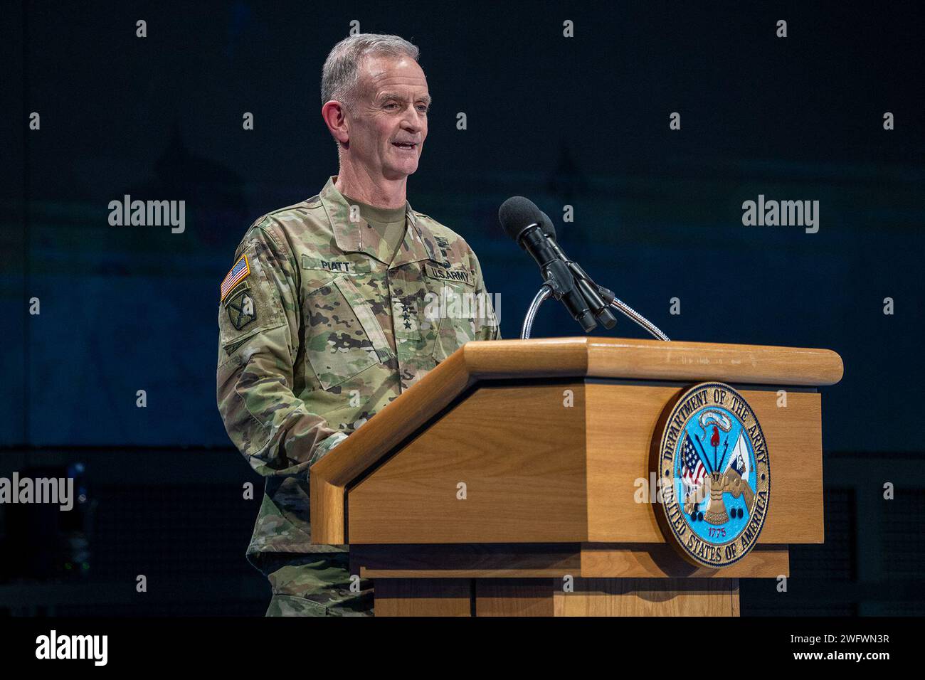 U.S. Army Lt. Gen. Walter E. Piatt, the director of the U.S. Army Staff ...