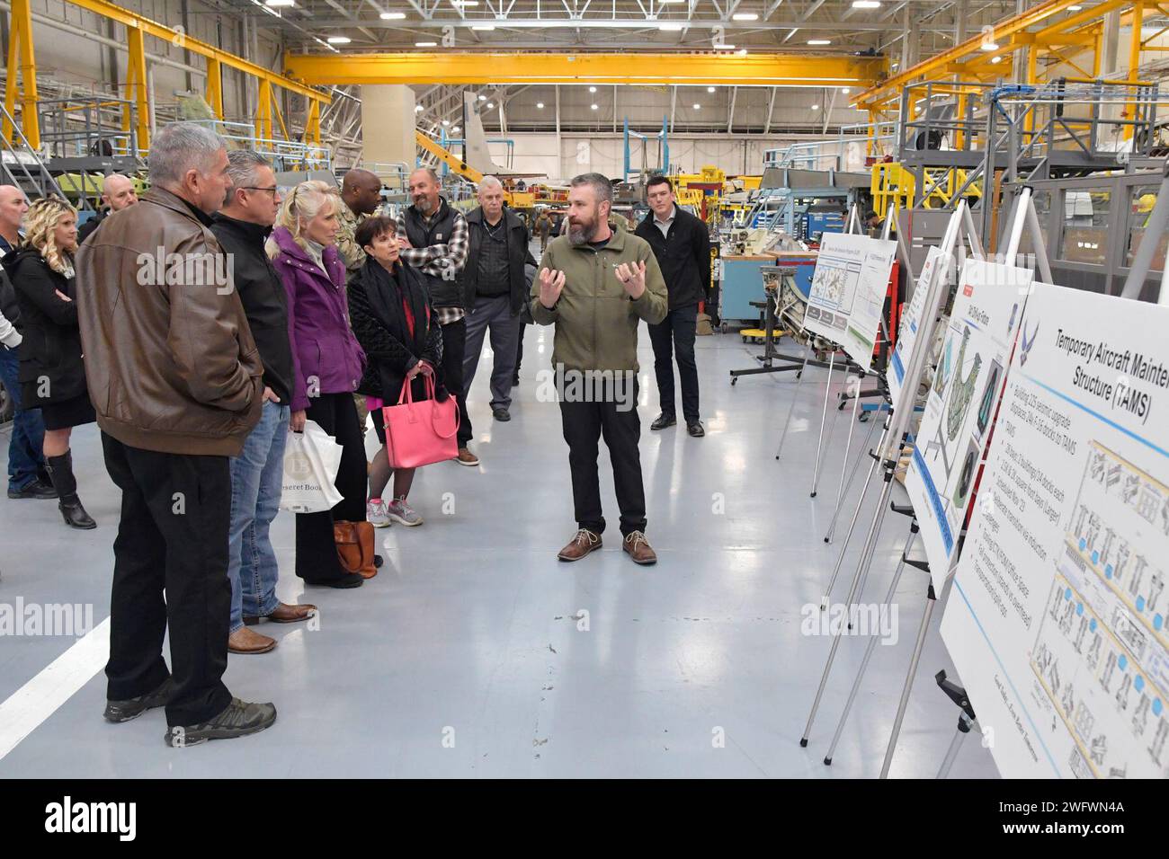 (Center) Matthew Starkey, 573rd Aircraft Maintenance Squadron program ...