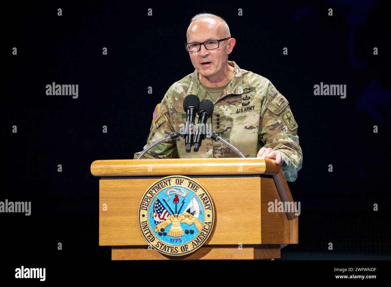 Chief of Staff of the U.S. Army Gen. Randy A. George gives his remarks ...