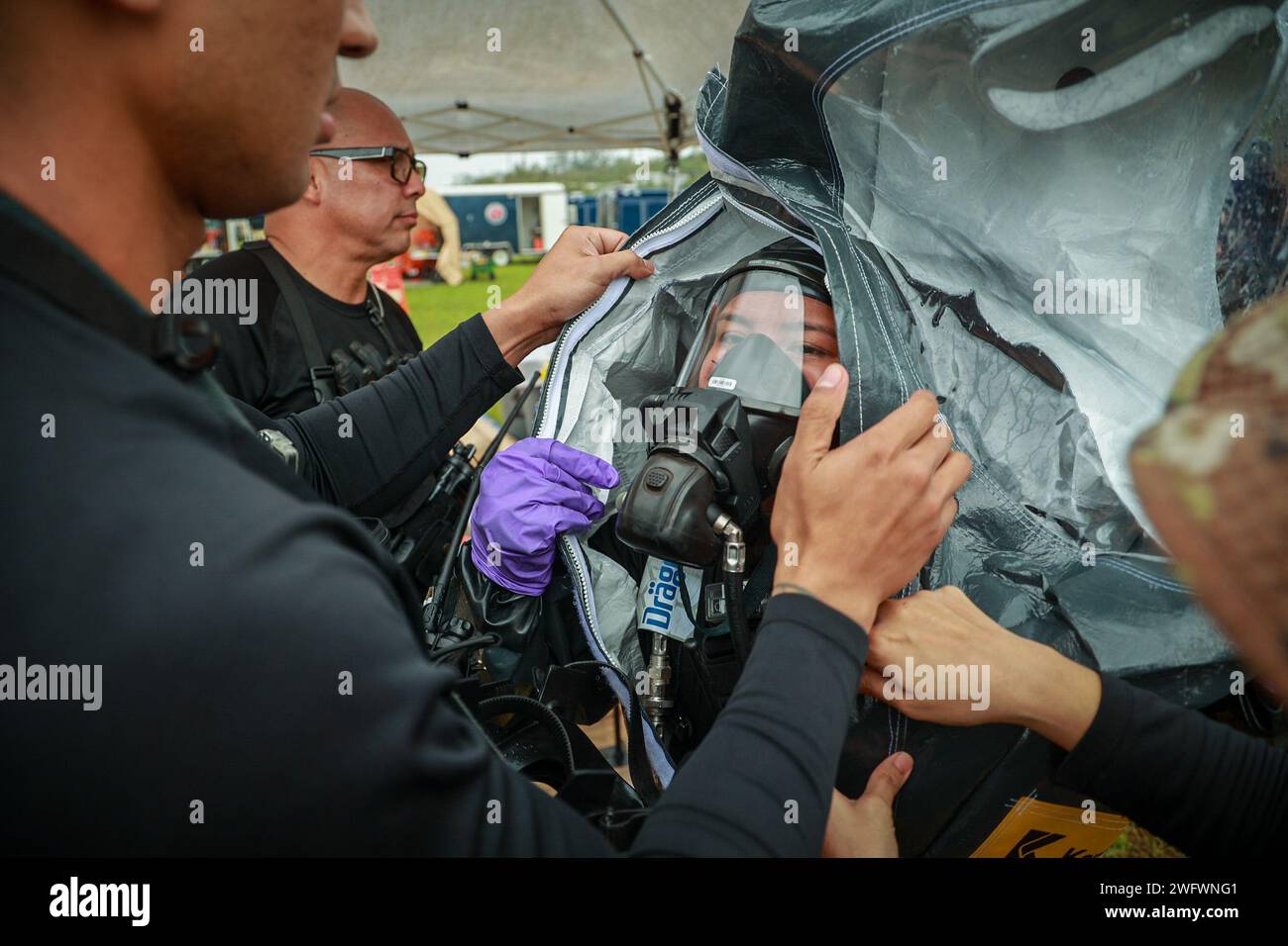U.S. Air Force Senior Airman Nicole Legaspi, assigned to the Guam ...