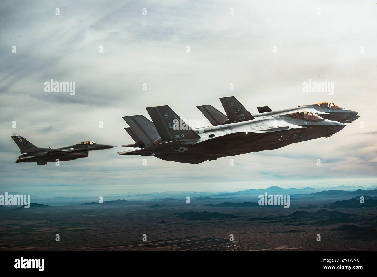 U.S. Air Force F-35A Lightning II’s assigned to the 61st Fighter ...