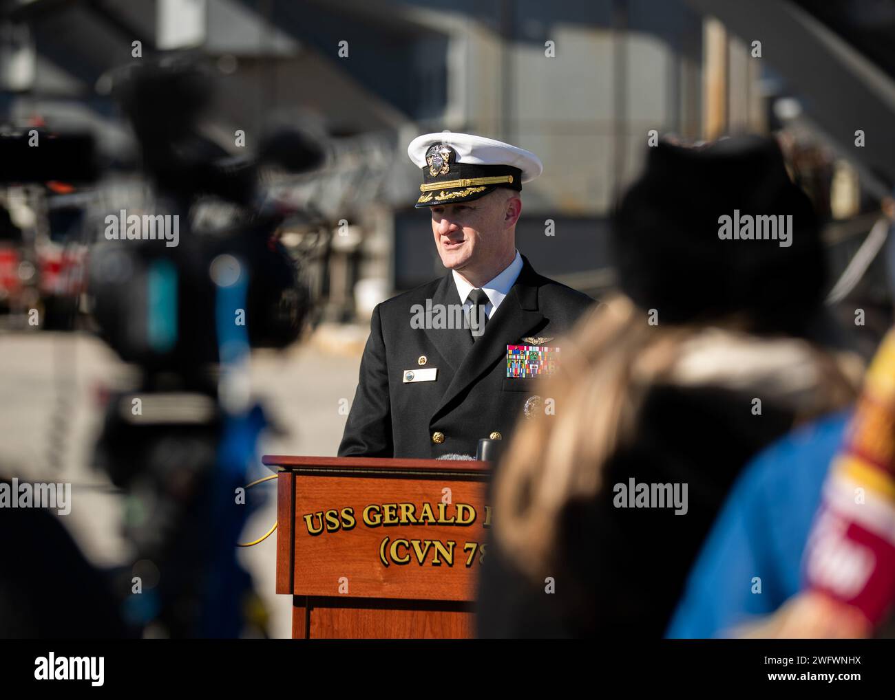 Commanding Officer of the USS Gerald R. Ford (CVN 78) Capt. Rick ...