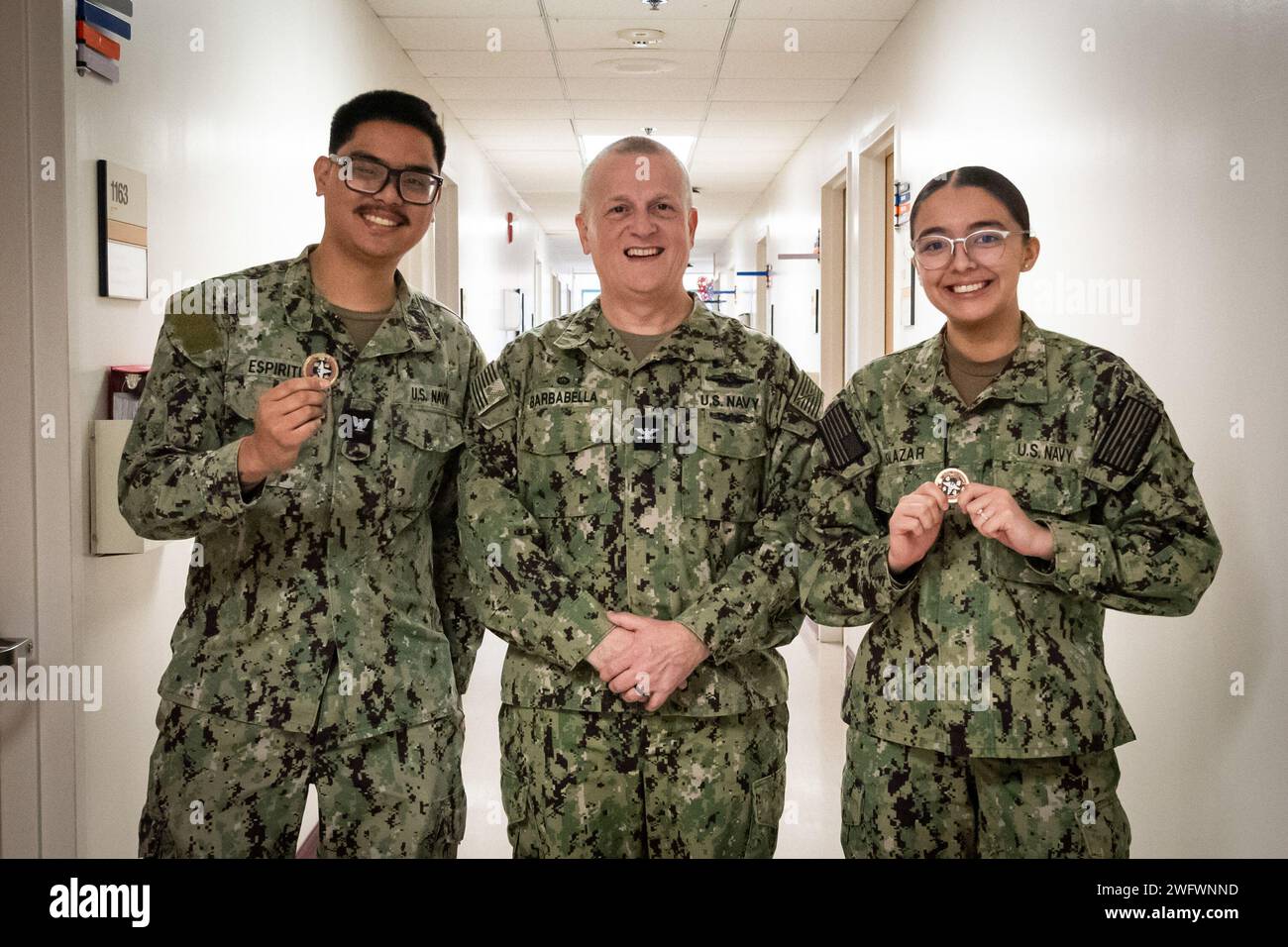 Hospital Corpsman Third Class Ernest Espiritu, left, and Hospitalman ...