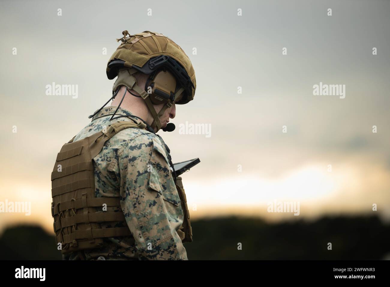 U.S. Marine Corps Sgt. Joseph Roche, the fires integrations chief with ...