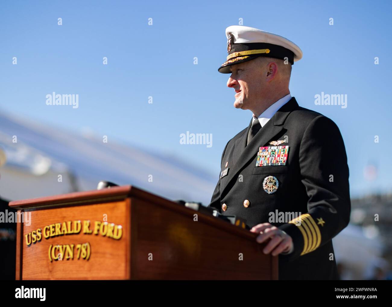 Commanding Officer of the USS Gerald R. Ford (CVN 78) Capt. Rick ...