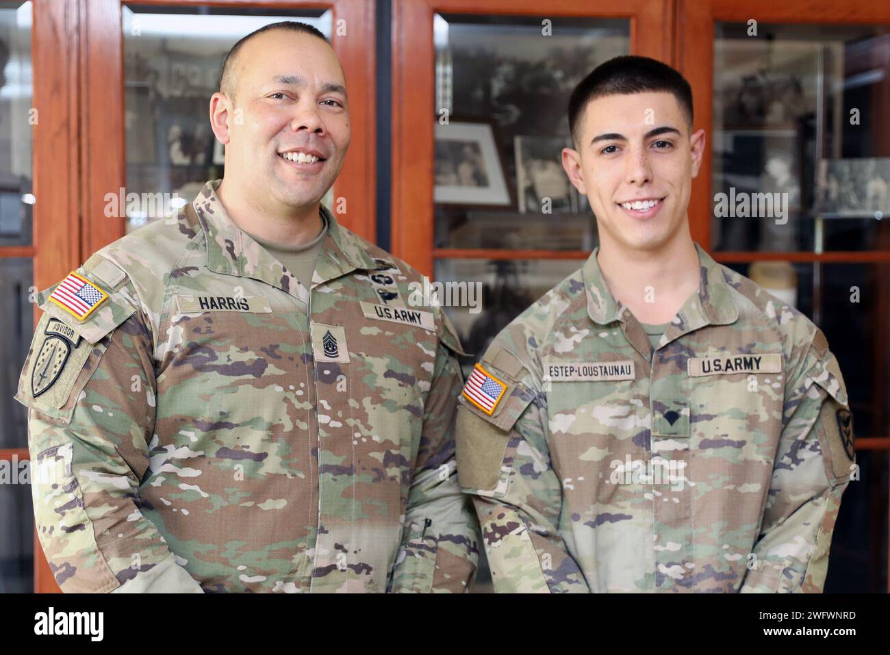 Spc. Carlos V. Estep, air traffic control operator, 1st Battalion, 11th ...