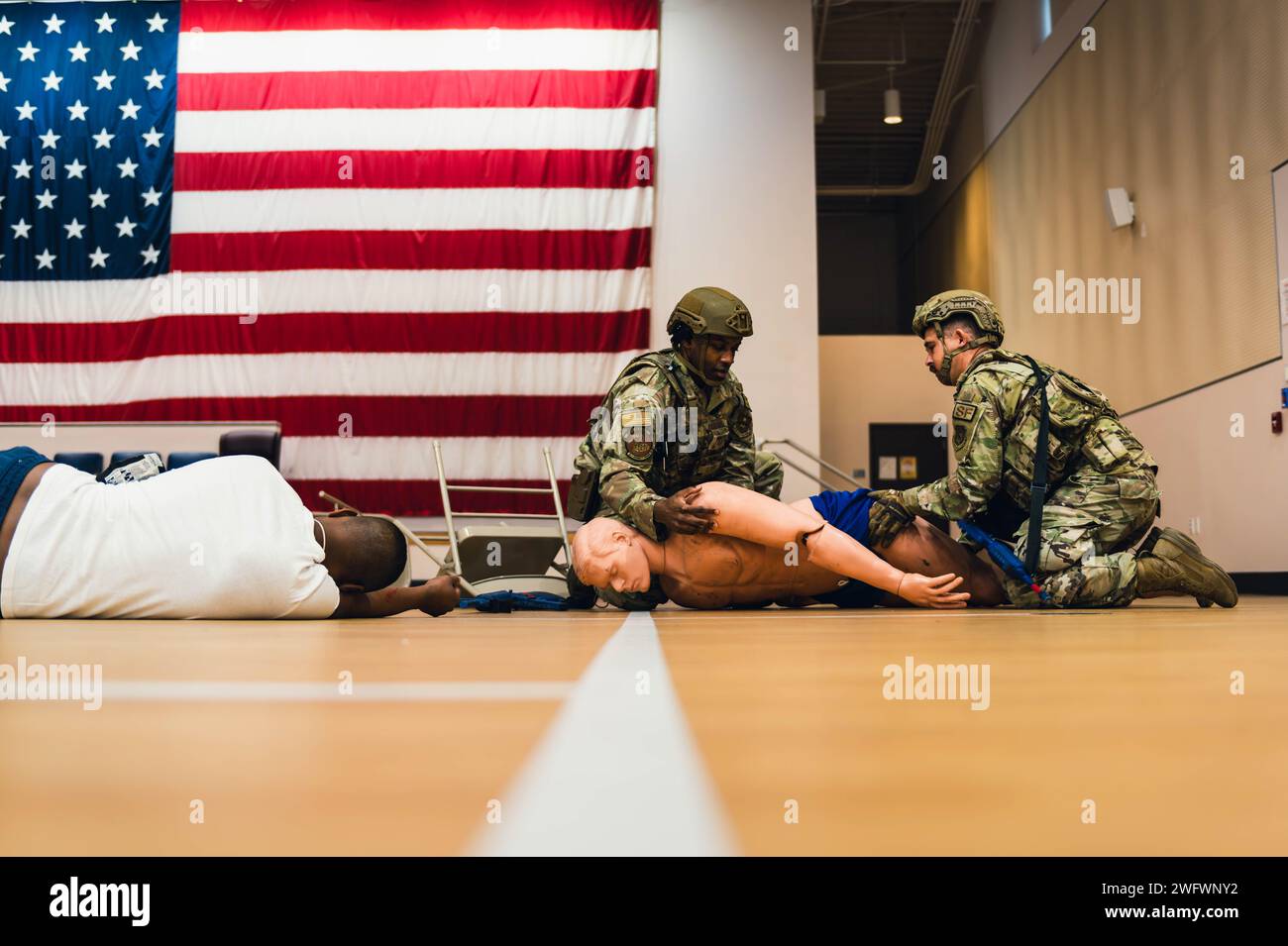 U.S. Air Force Tech Sgt. Clark Davison (left), 56th Security Forces ...