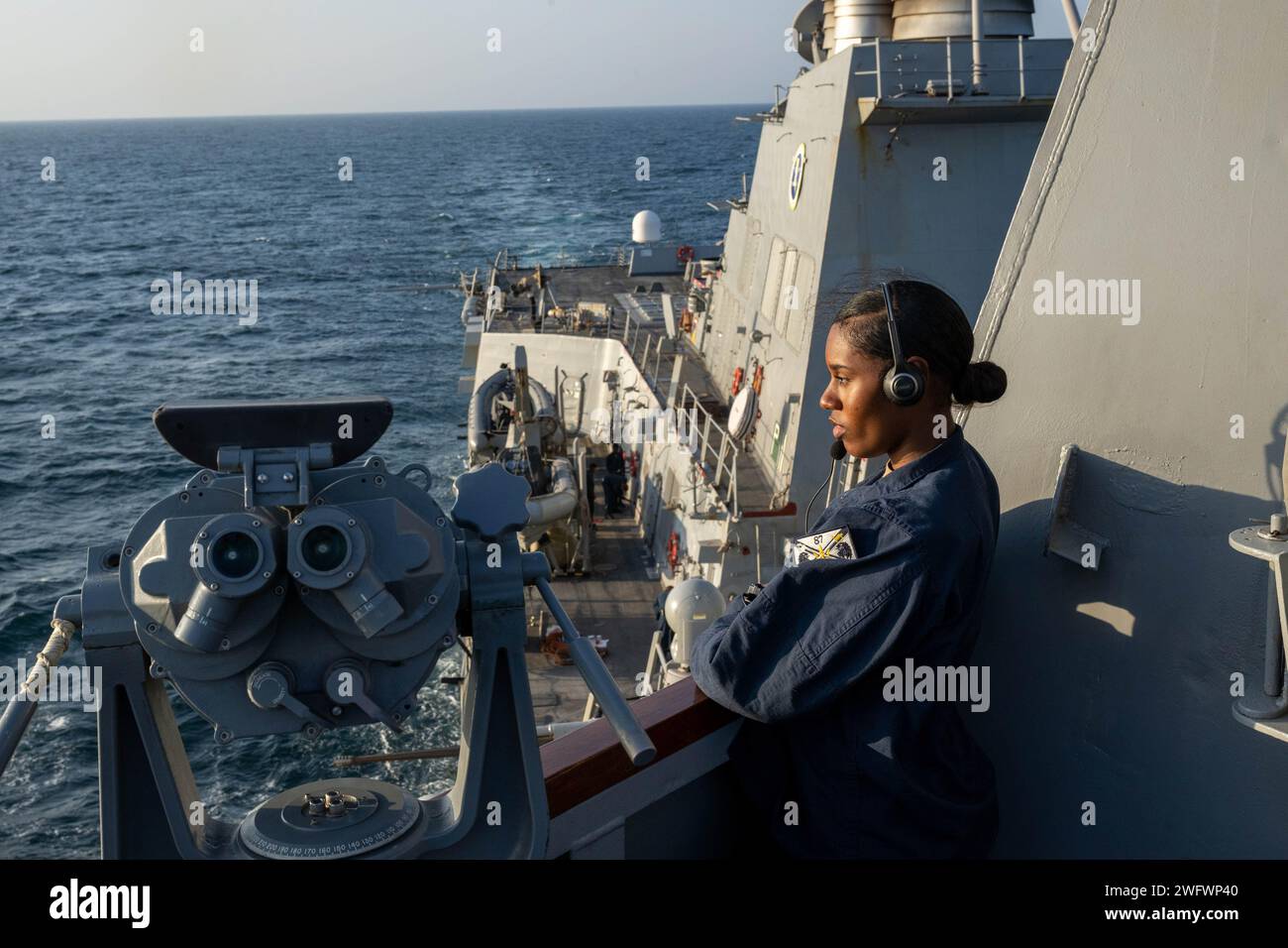 240103-N-CK669-1036 RED SEA (Jan. 3, 2024) Boatswain's Mate Seaman ...