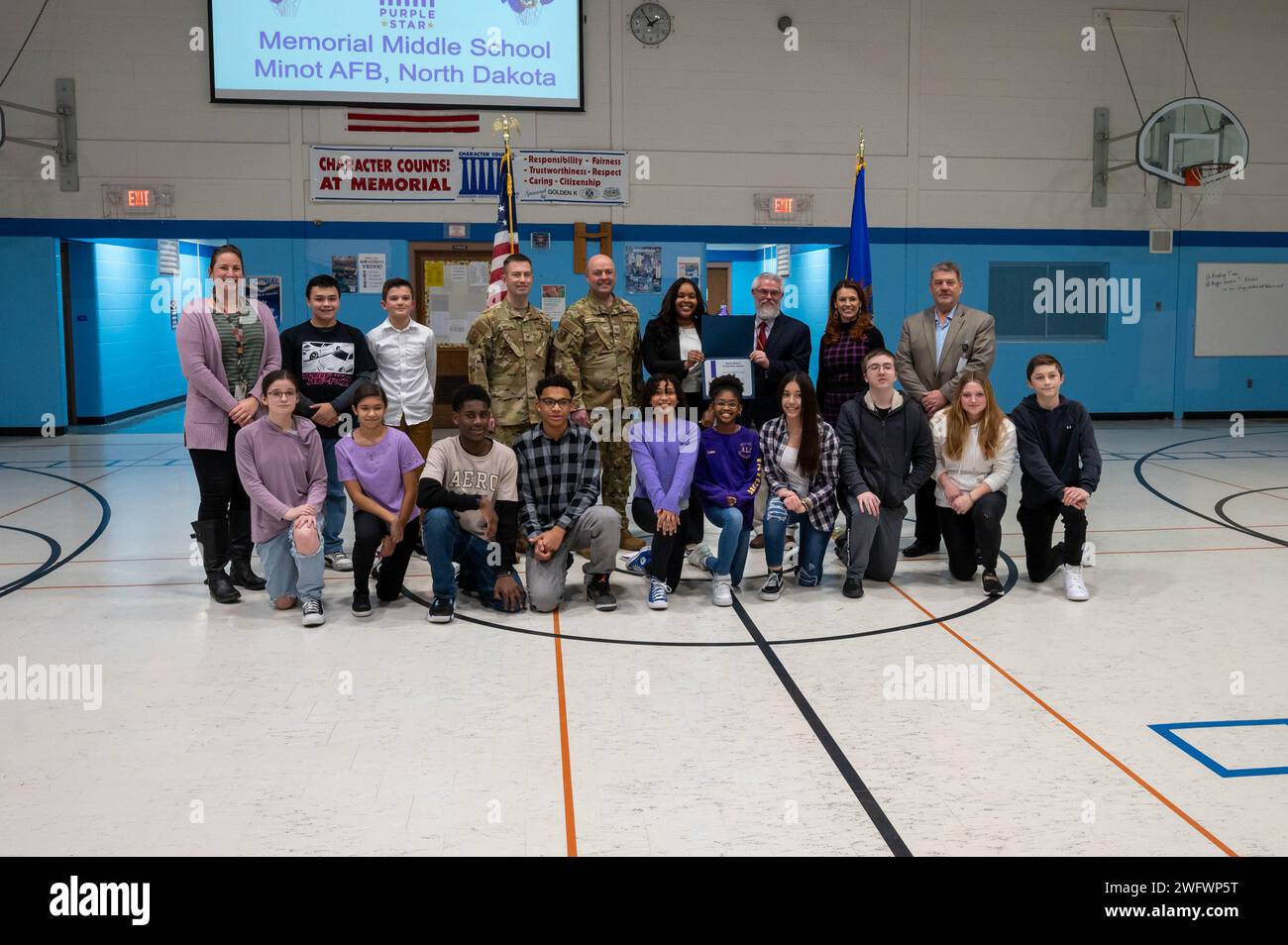 U.S. Air Force Col. Benjamin Jensen, 5th Bomb Wing deputy commander and U.S. Air Force Col ...