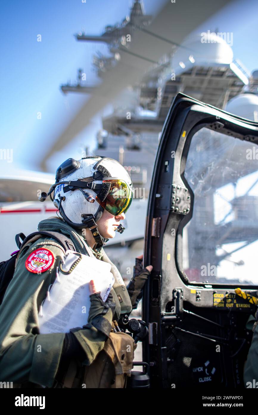 240121-N-FK754-1004 PACIFIC OCEAN (Jan. 21, 2024) Lt. Allison Moffitt ...