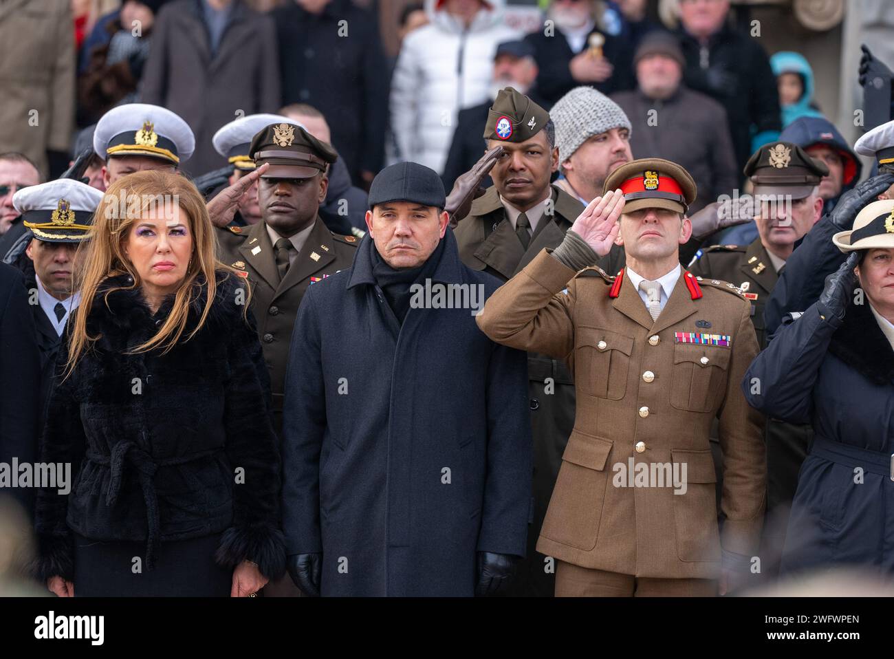 Brig. David Pack (first row, center), British liaison and deputy ...
