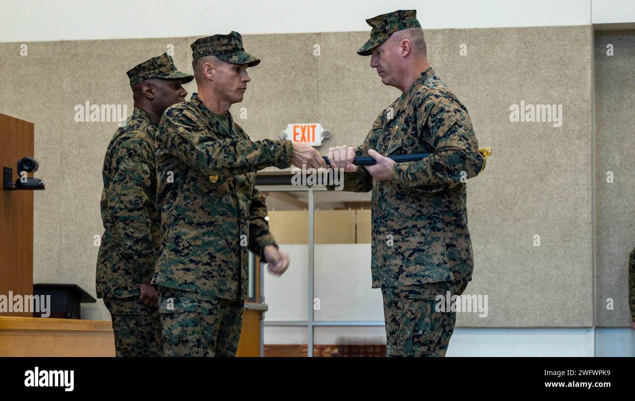 U.S. Navy Master Chief Petty Officer John C. Beck, left, outgoing ...