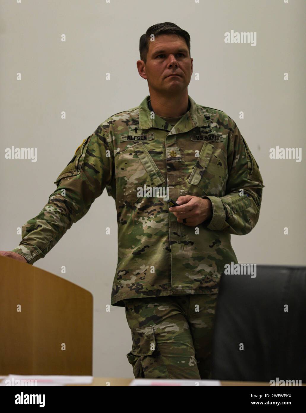 U.S. Army Chaplain (Maj.) Erik Alfsen with the Unit Ministry Teams for ...