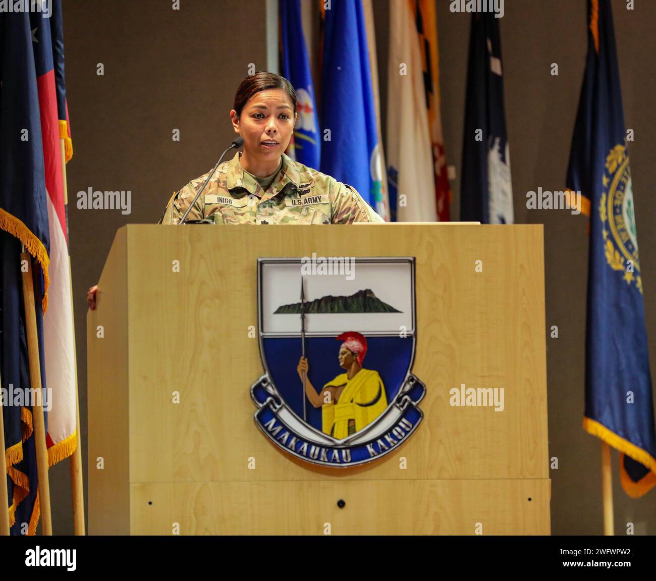U.S. Army Lt. Col. Phoebe Inigo, outgoing commander of the 2nd ...