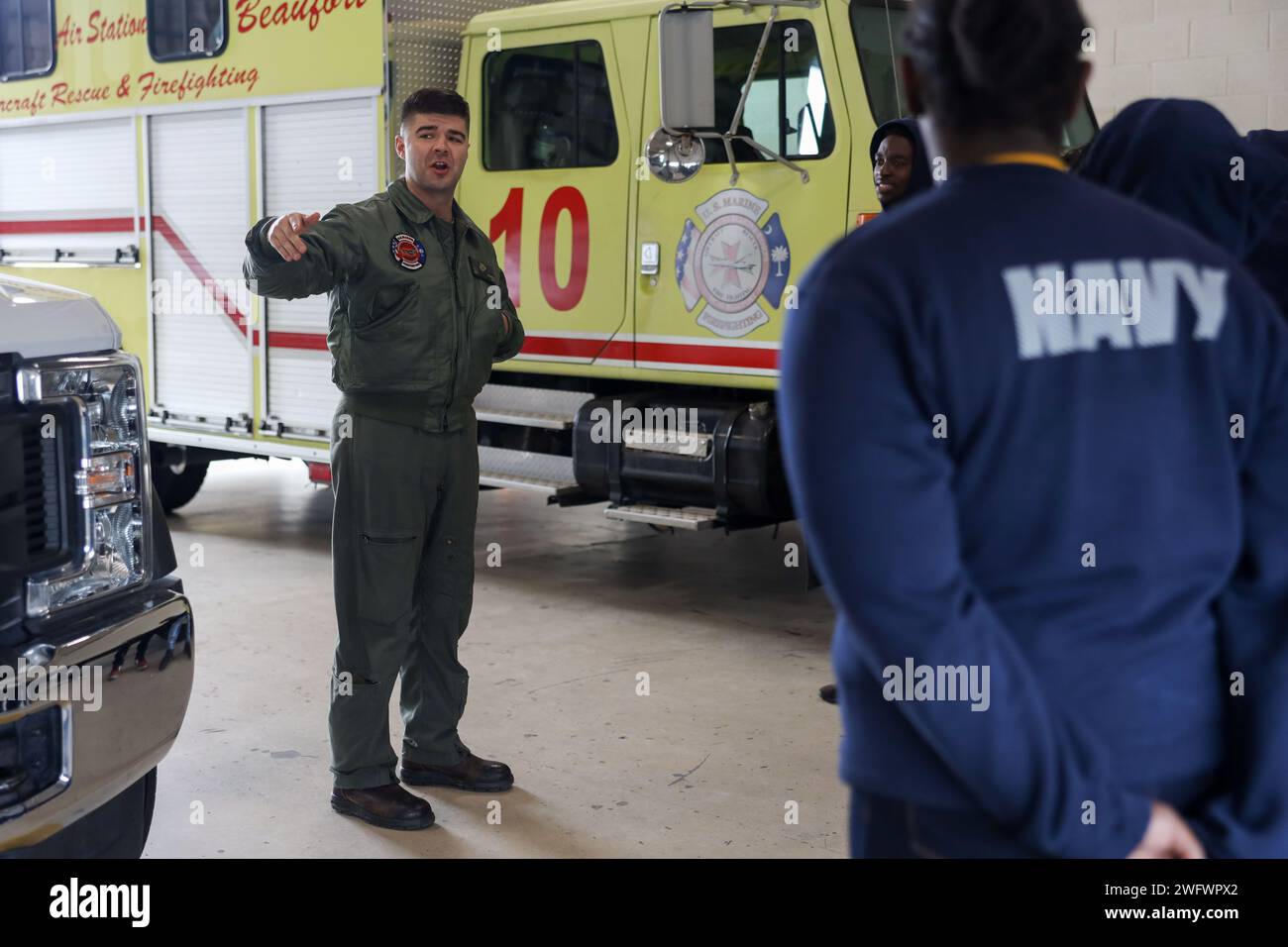 U.S. Marine Corps Staff Sgt. Forrest Johnson, section leader, Marine ...