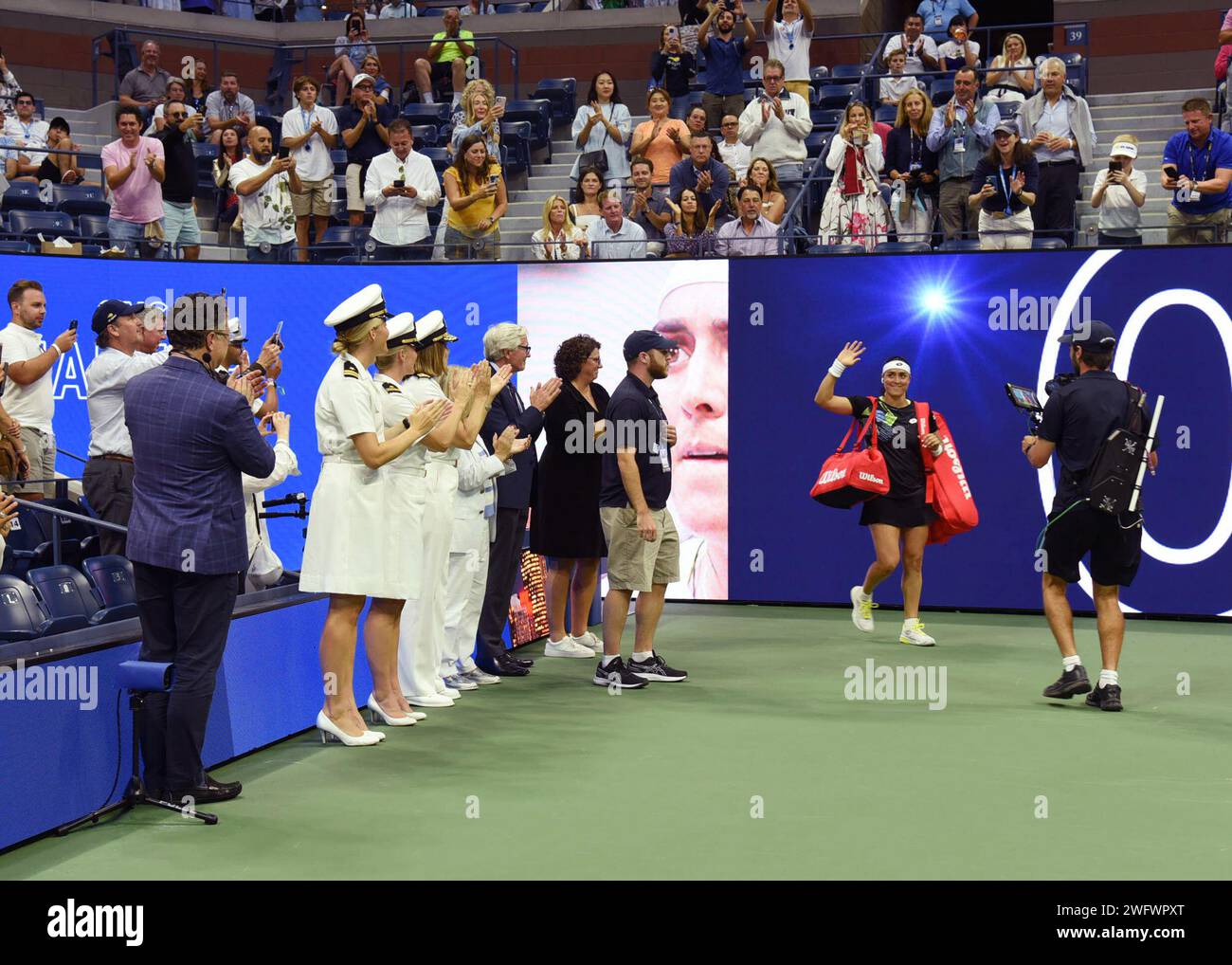 QUEENS, NY (Sept. 2, 2023) Ons Jabeur take the court at Arthur Ashe ...