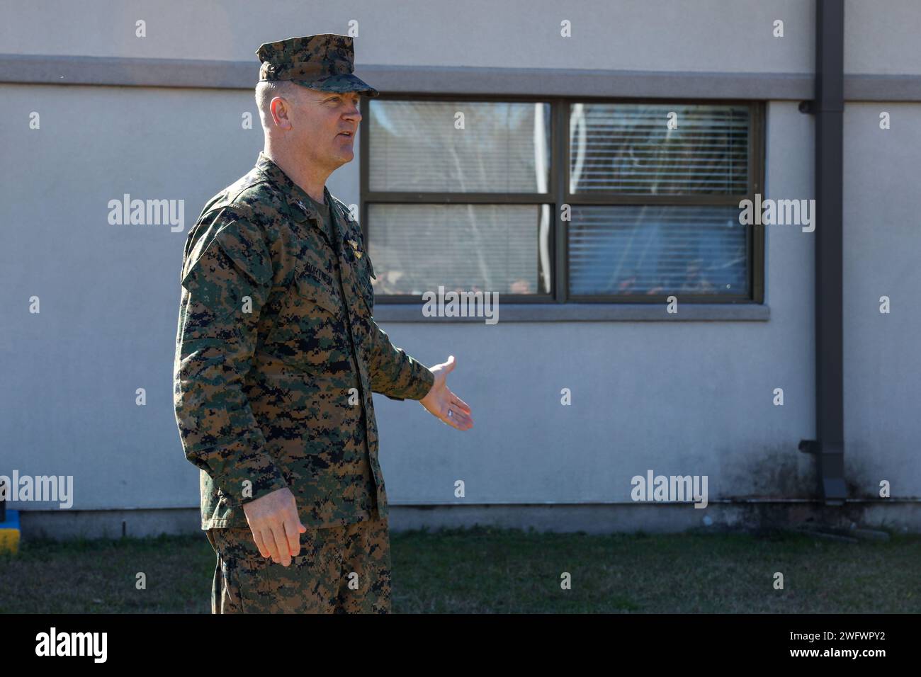 U.S. Marine Corps Col. Mark Bortnem, commanding officer, Marine Corps ...