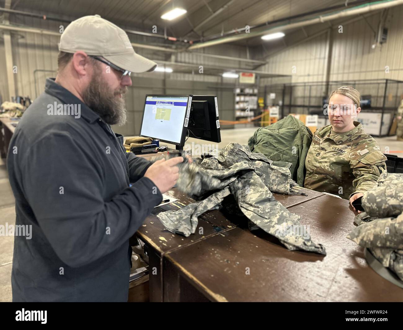 Bil Horinek, Central Issue Facility (CIF) warehouse specialist ...