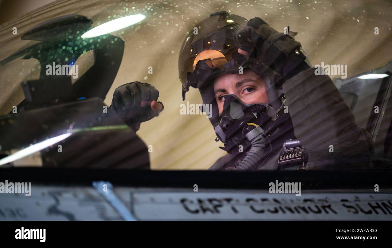 Capt. Megan Langas, 80th Fighter Squadron F-16 Fighting Falcon pilot ...