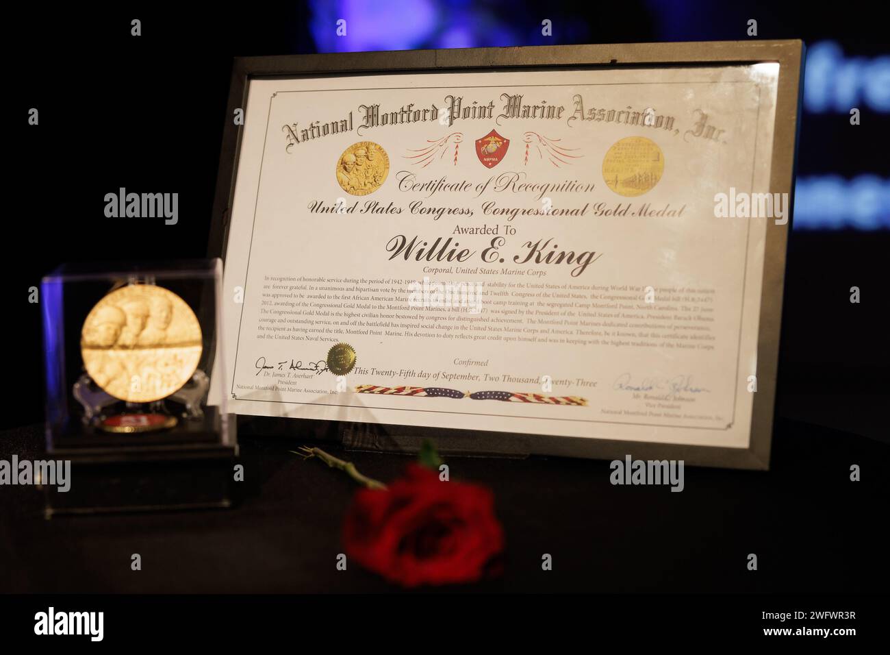 The Congressional Gold Medal awarded posthumously to U.S. Marine Corps ...