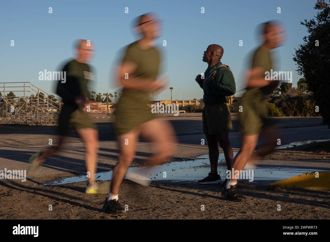U.S. Marine Corps drill instructor, Sgt. Adan Sharif, with Support ...