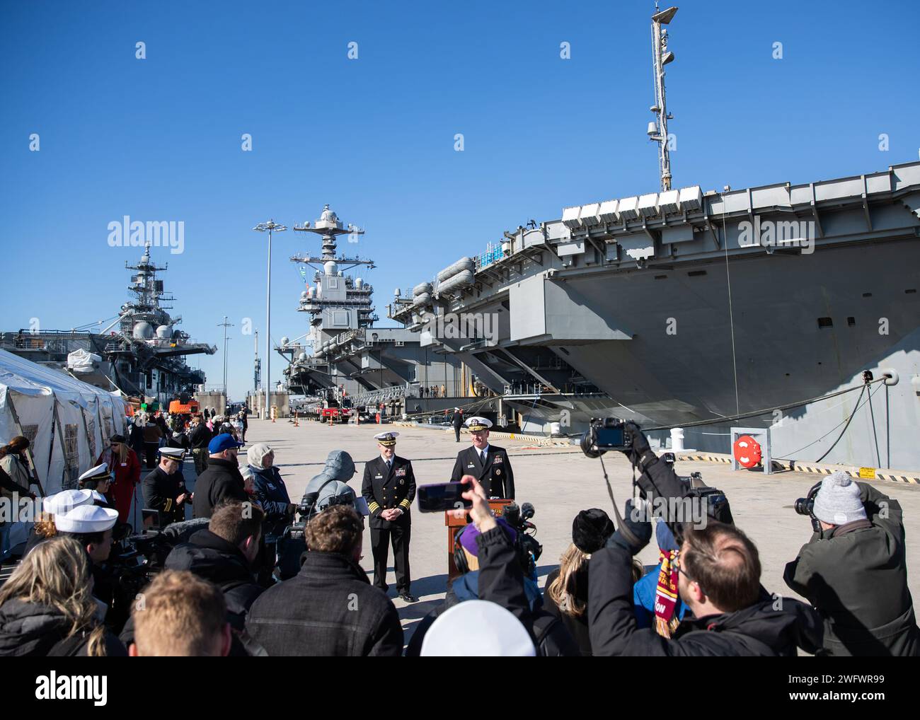 Commanding officer of the USS Gerald R. Ford (CVN 78) Capt. Rick ...