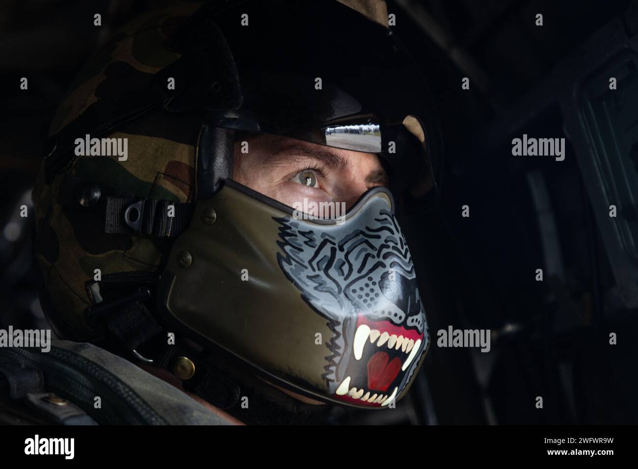 U.S. Marine Corps Cpl. Chris Edwards, a CH-53E Super Stallion crew ...