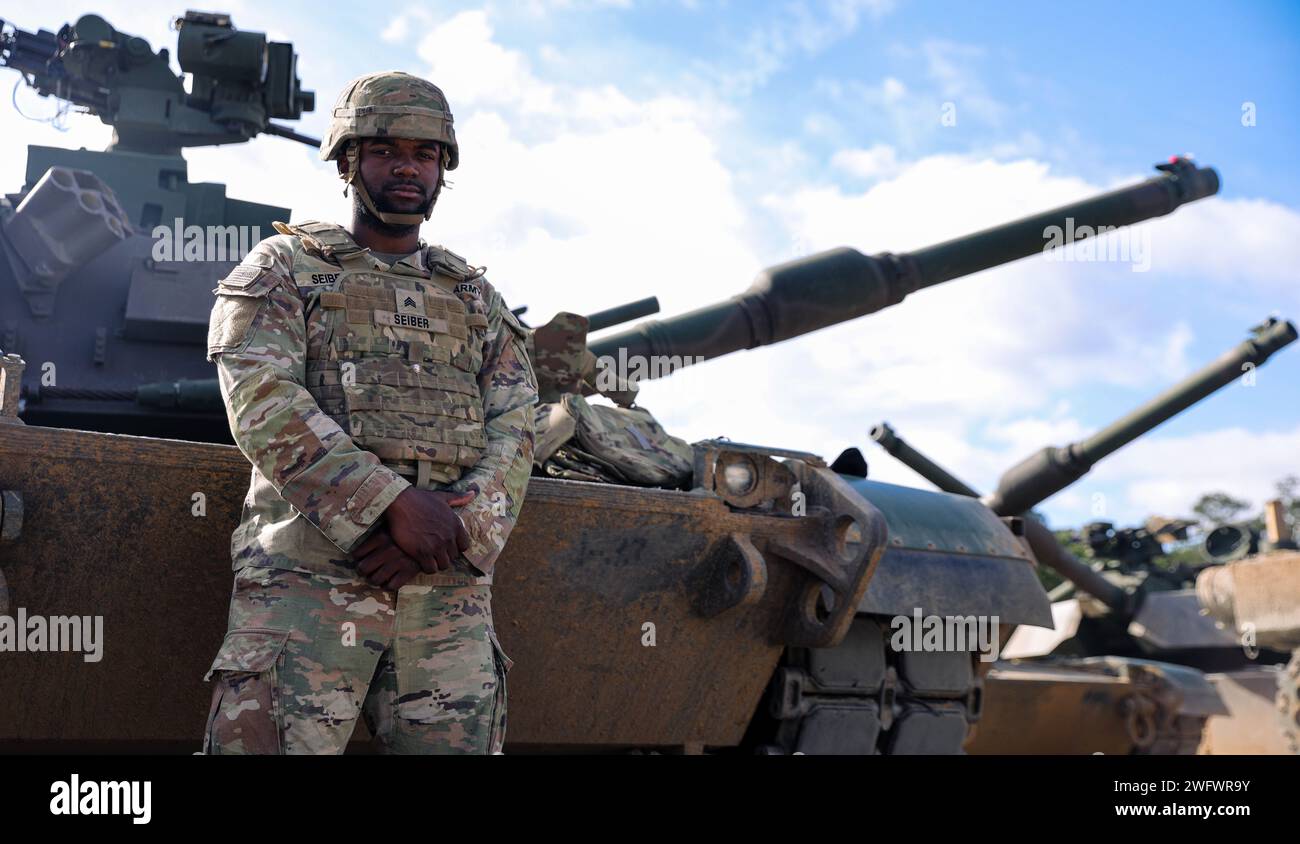 U.S. Army Sgt. Henry Seiber, a tank operator assigned to 3rd Battalion ...