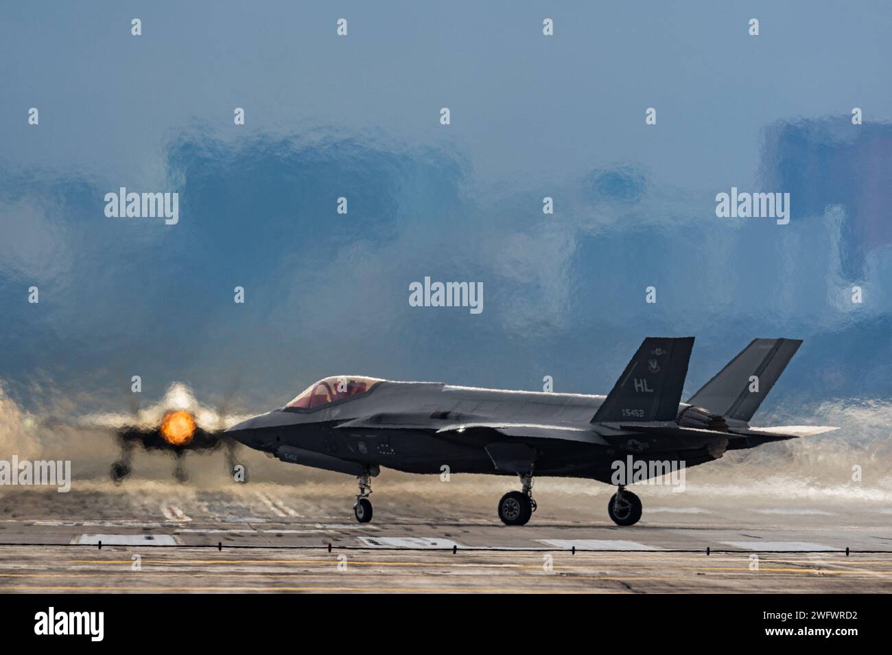 A U.S. Air Force F-35 Lightning II assigned to the 421st Fighter ...