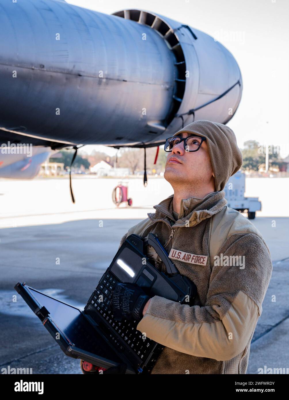 Airman 1st Class Stephen Haise, 96th Aircraft Maintenance Unit avionics ...