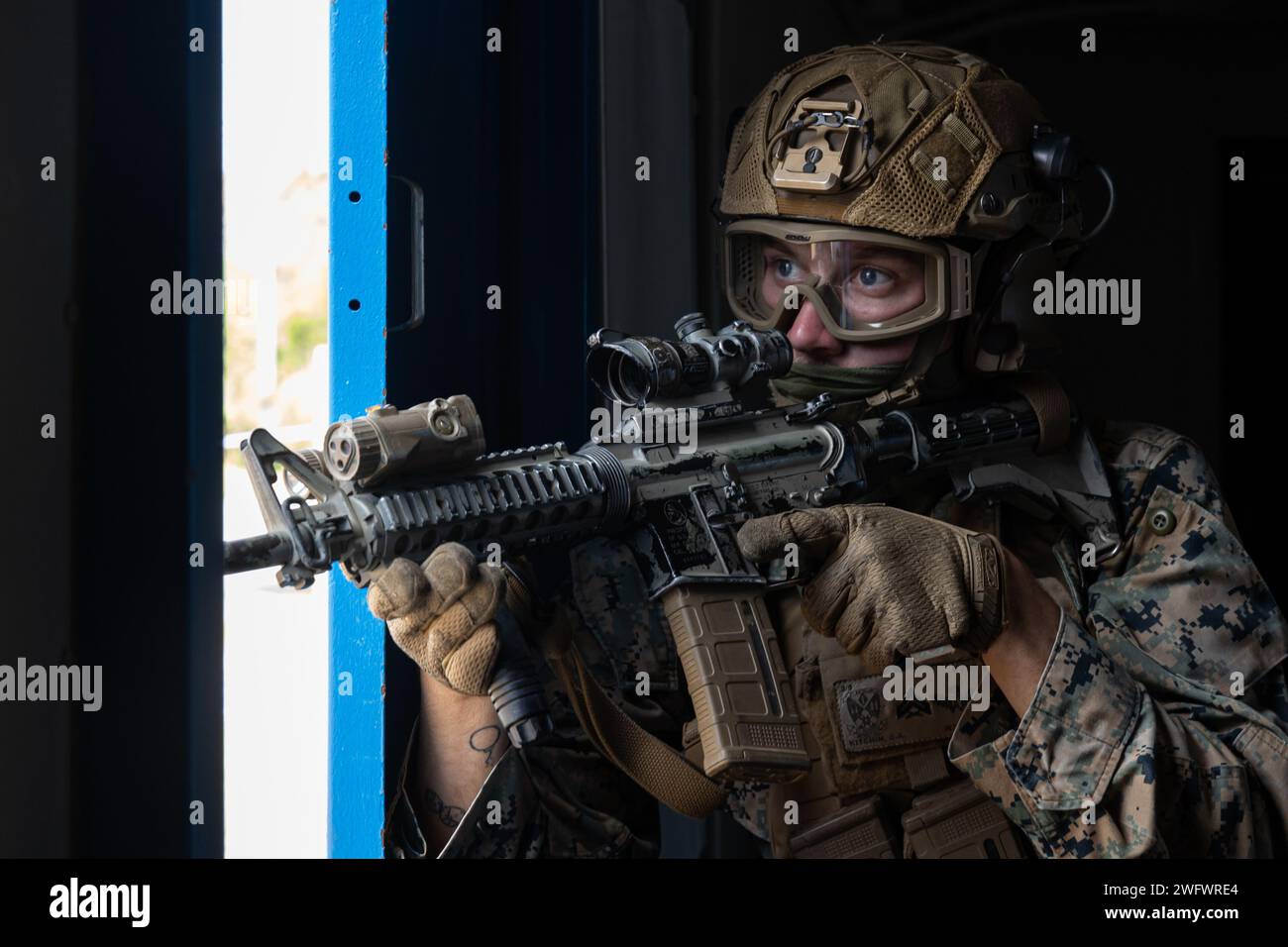 U.S. Marine Corps Cpl. Cole Kitchin, an antitank missile gunner with ...