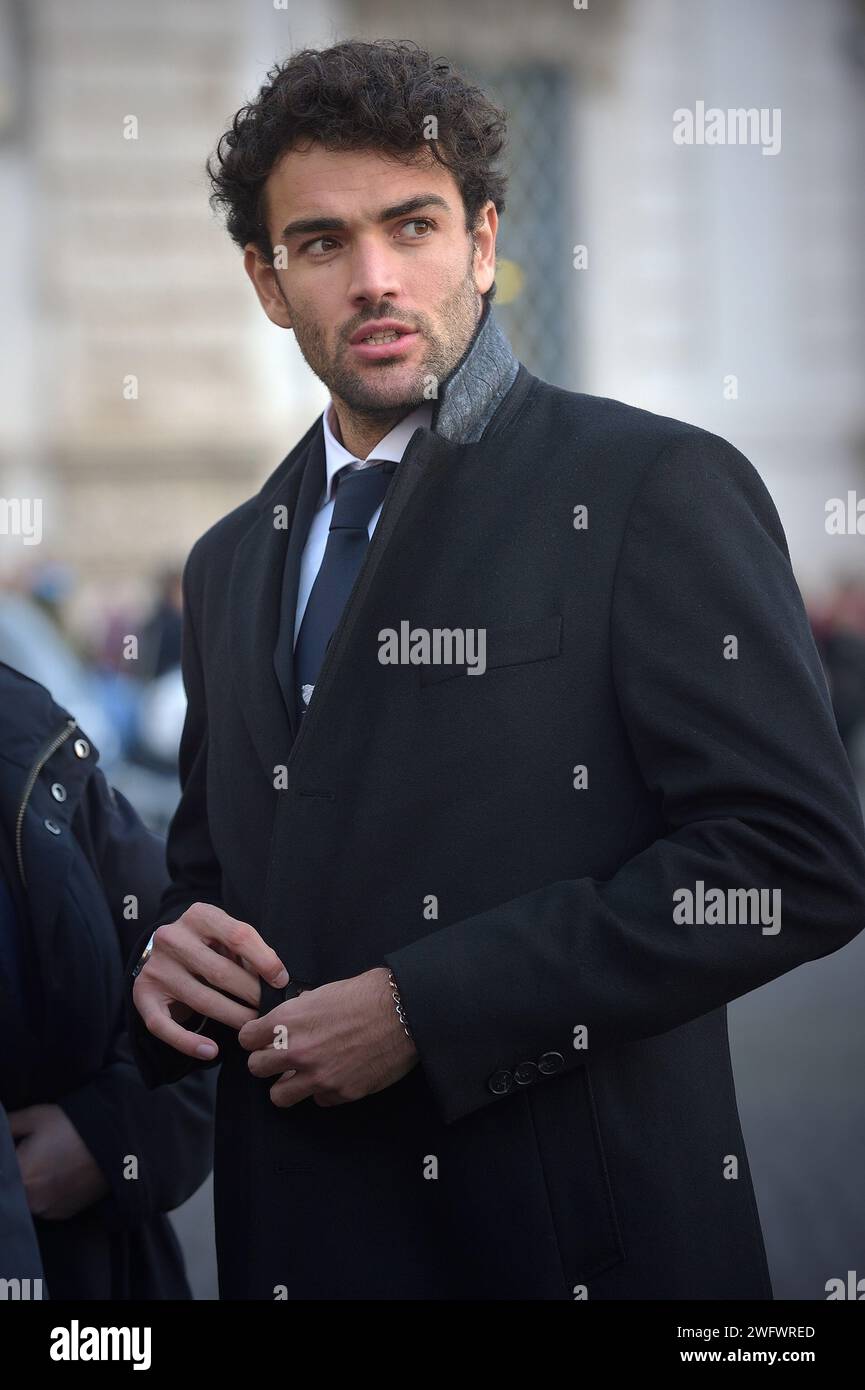 Matteo Berettini.Italian President Sergio Mattarella, right, shakes ...