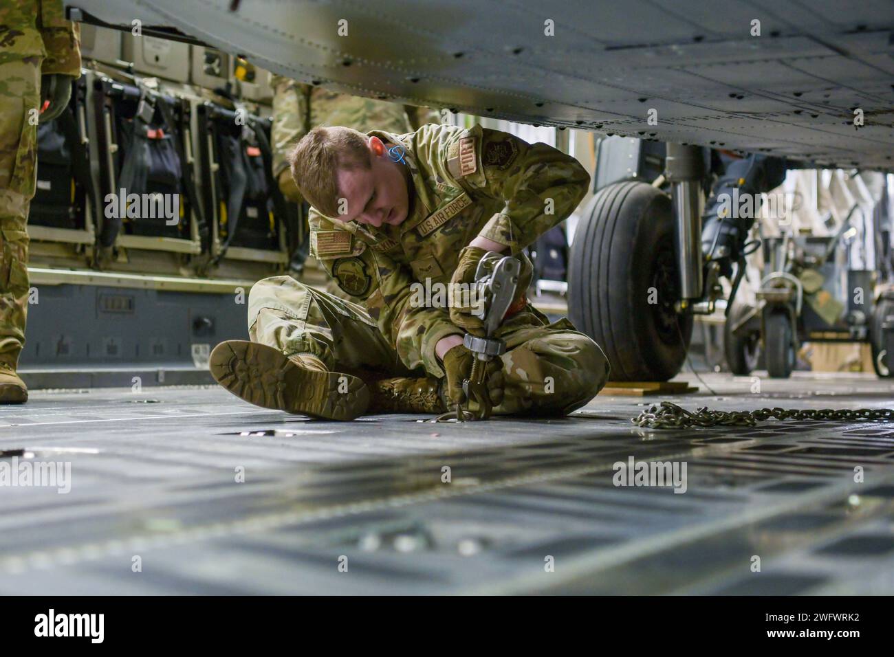 U.S. Air Force Airman 1st Class Cameron Elkins, 733rd Air Mobility ...