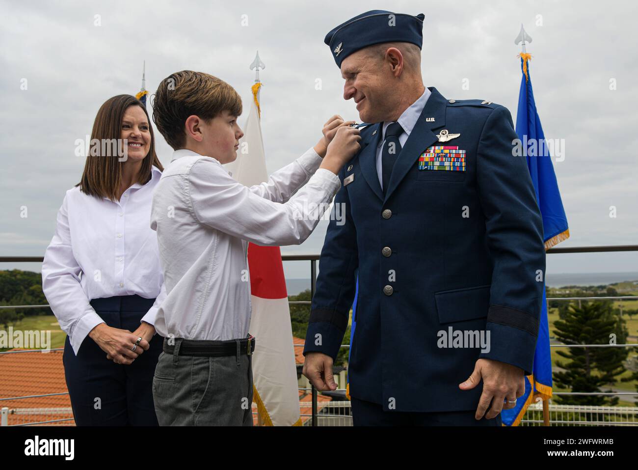 Nathan Evans, center, son of Brig. Gen. Nicholas Evans, right, 18th ...