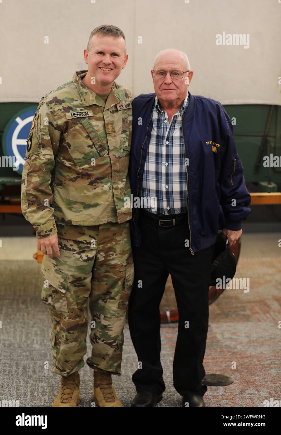 Maj. Thomas Herron of the 35th Infantry Division, was promoted to his ...