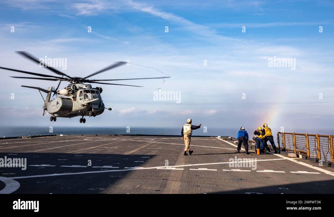 A CH-53E Super Stallion, attached to Helicopter Mine Countermeasures ...