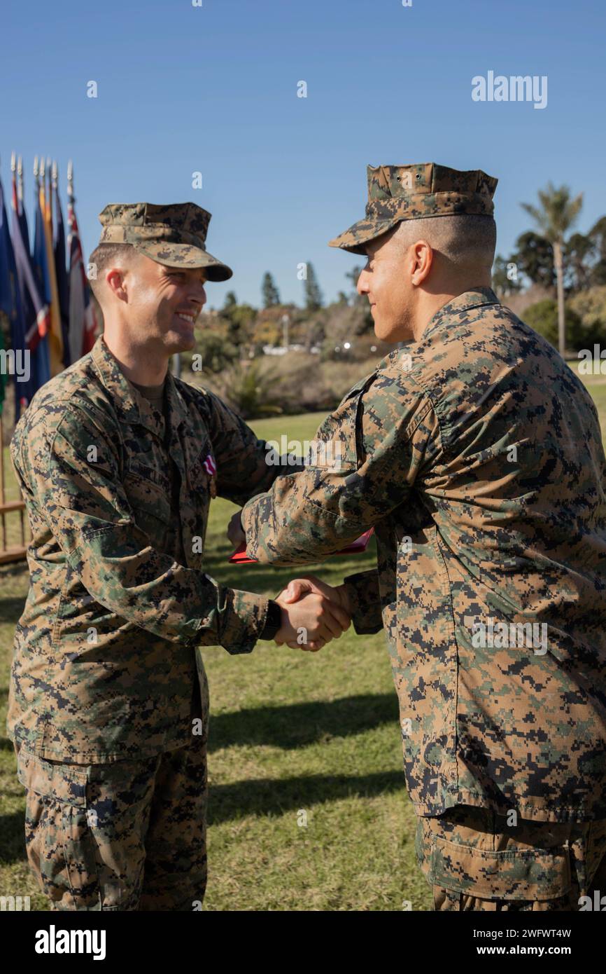 U.S. Marine Corps Maj. Daniel J. Williams, outgoing company commander ...
