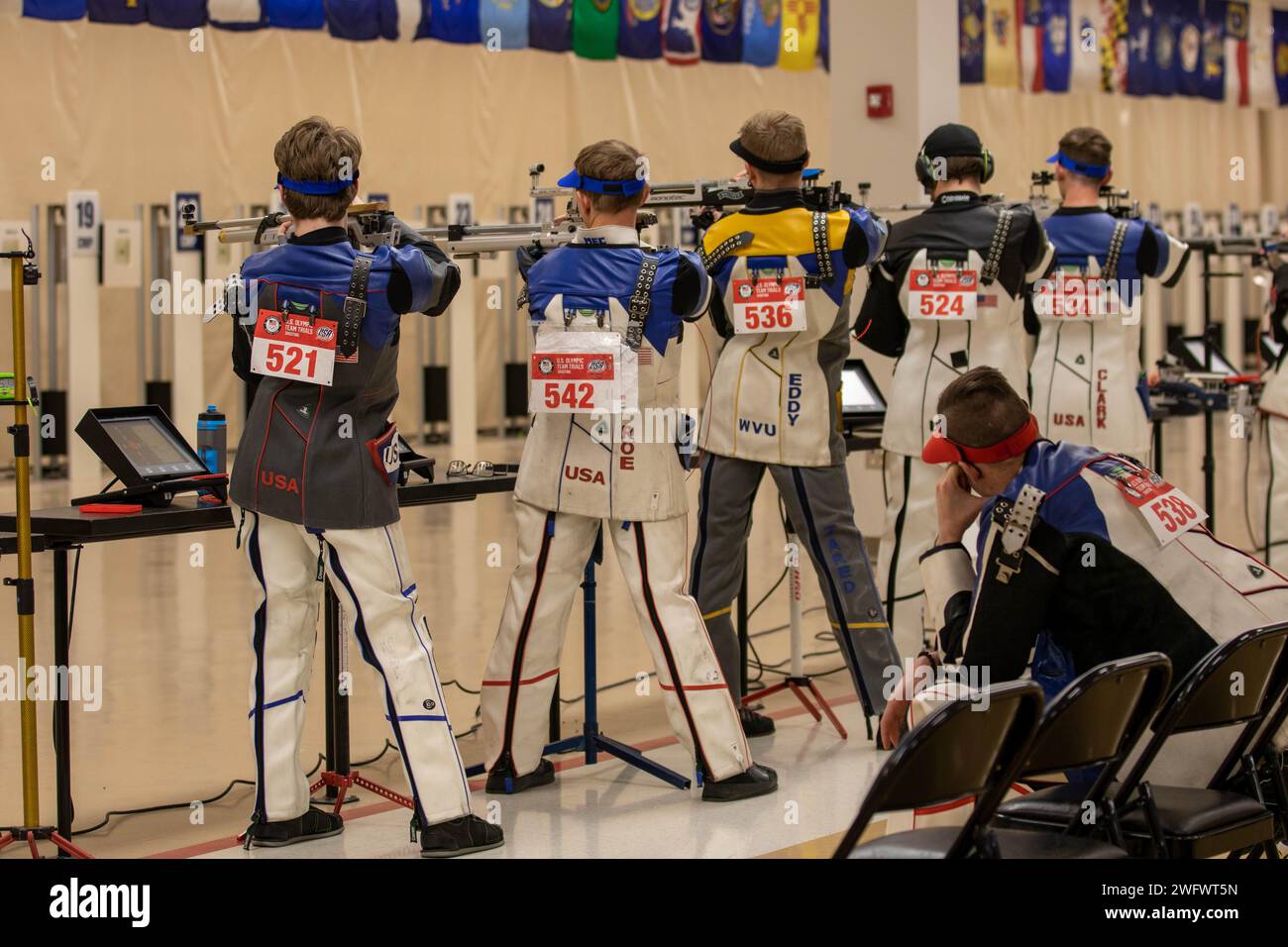 U.S. Army Sgt. Ivan Roe competes in the USA Shooting Air Gun Olympic ...