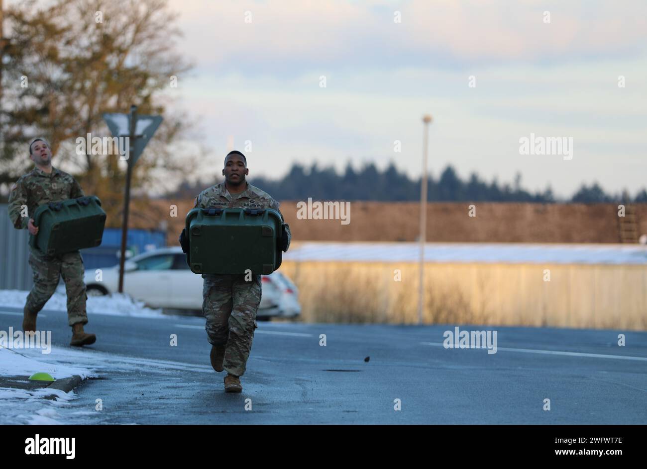 U.S. Army Chief Warrant Officer Joshua Thibodeaux carries an insolated ...