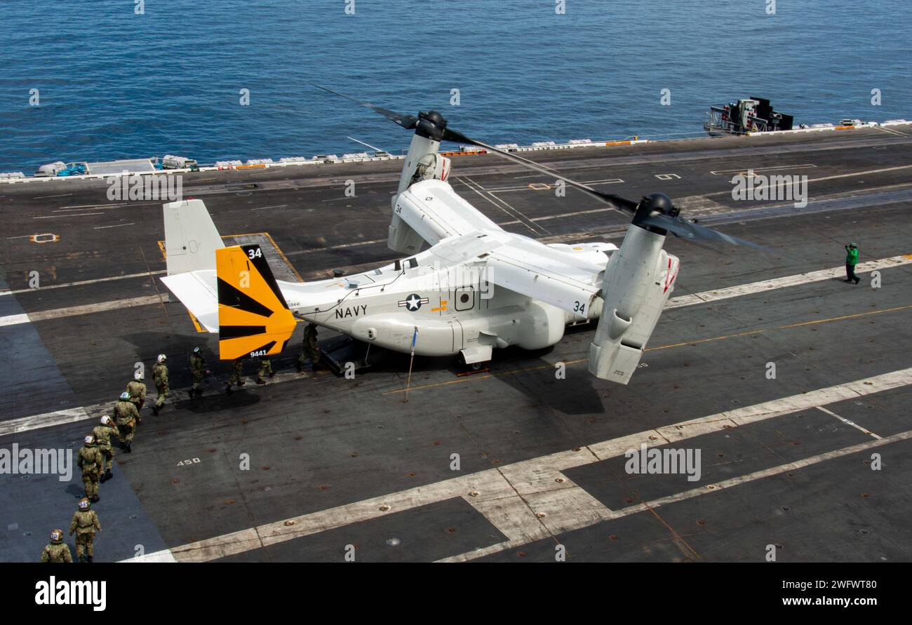 230902-N-AS506-1422 PACIFIC OCEAN (Sept. 2, 2023) Sailors board a CMV ...