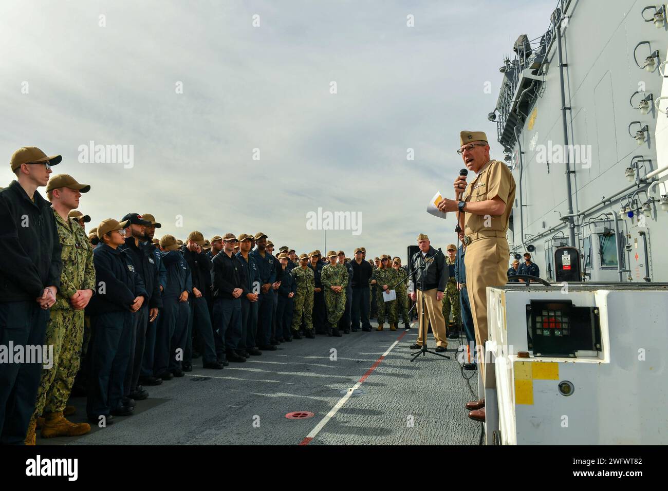 SAN DIEGO (Jan. 19, 2024) - Capt. Brian Holmes, commanding officer of ...