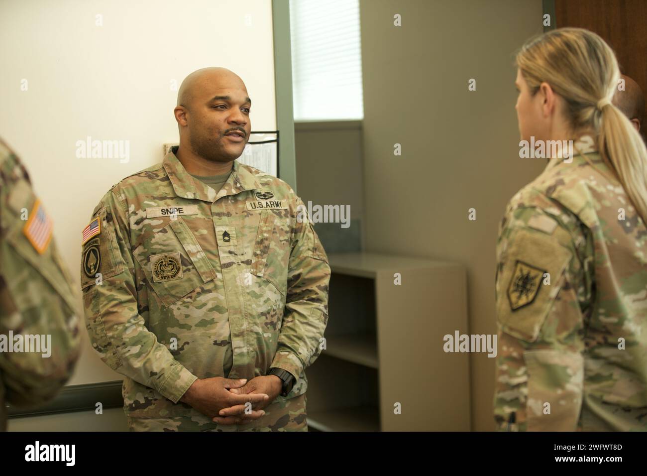 U.S. Army Reserve Col. Melissa Adamski, right, commander of the ...