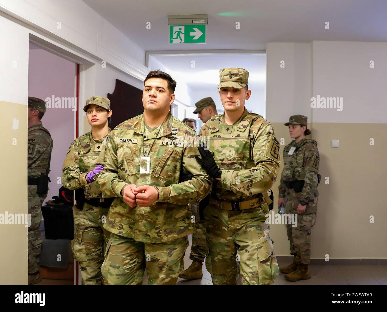 U.S. Army Spc. Ria Walsh (Left) and Spc. Robert Wright (right ...