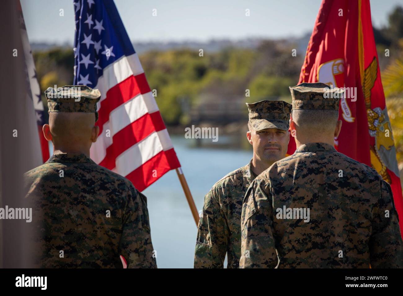 U.S. Marine Corps Maj. Daniel J. Williams, outgoing company commander ...