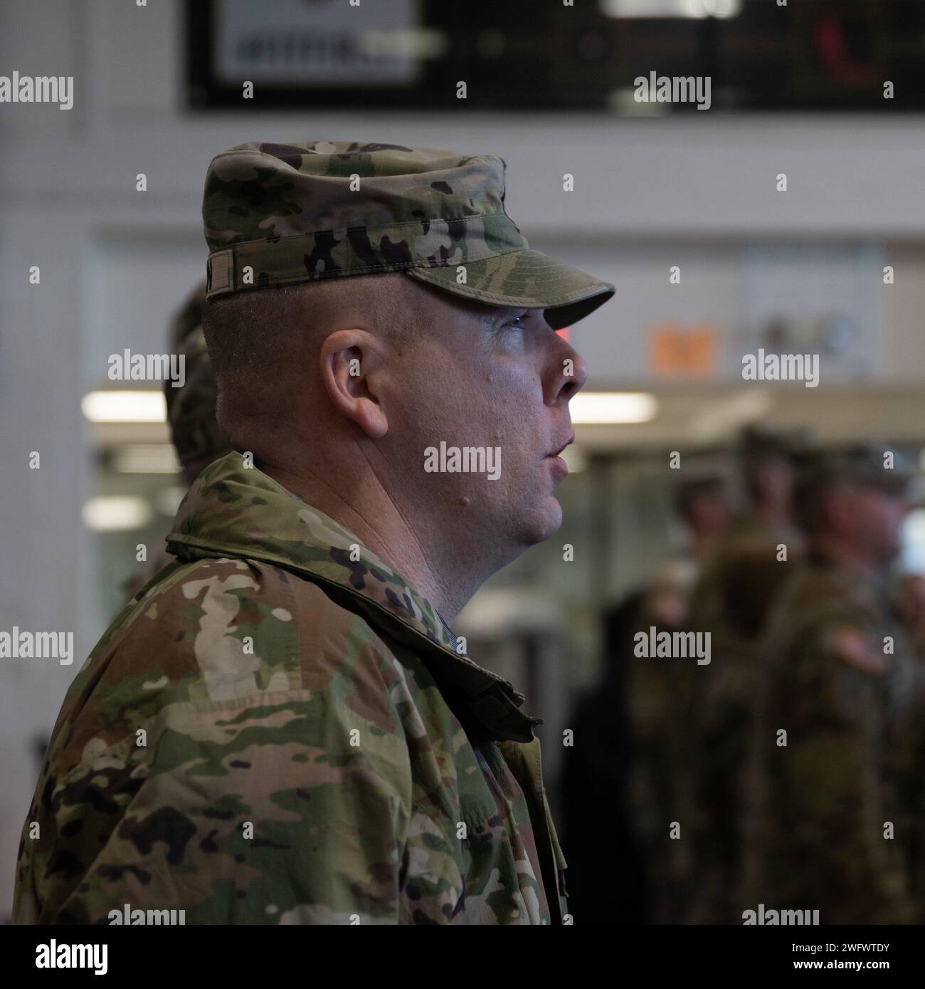 U.S. Army Soldier sings the Army song during the 1st Infantry Division ...